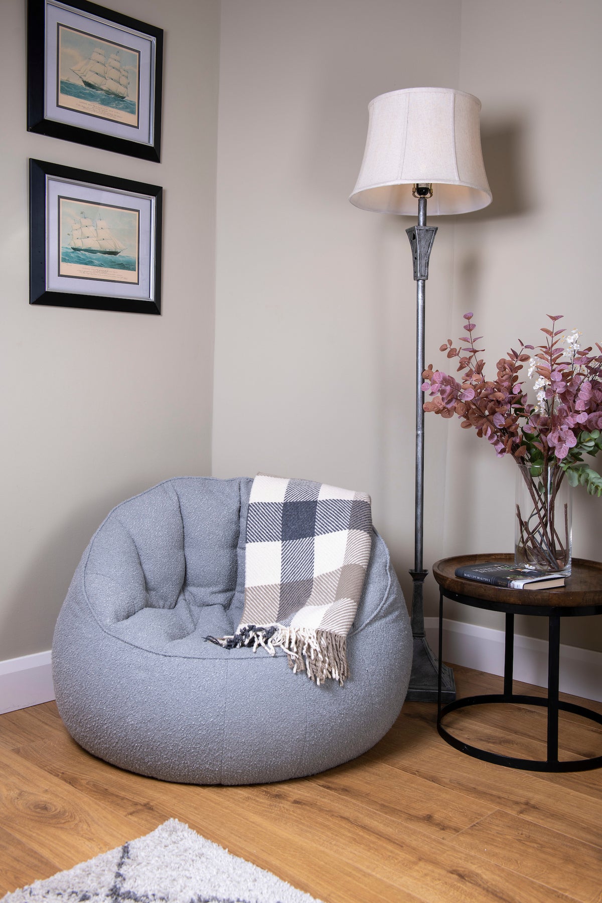 Elephant BOUCLE Beanbag Chair - GREY (O) — Thinking Toys