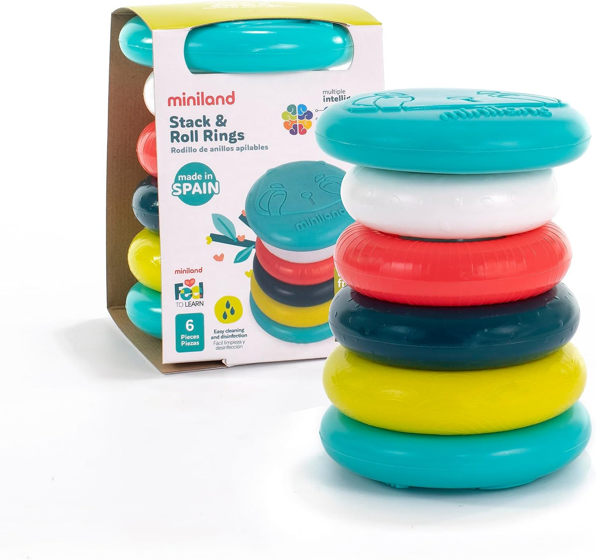 Feel to Learn: Stack & Roll Rings — Thinking Toys