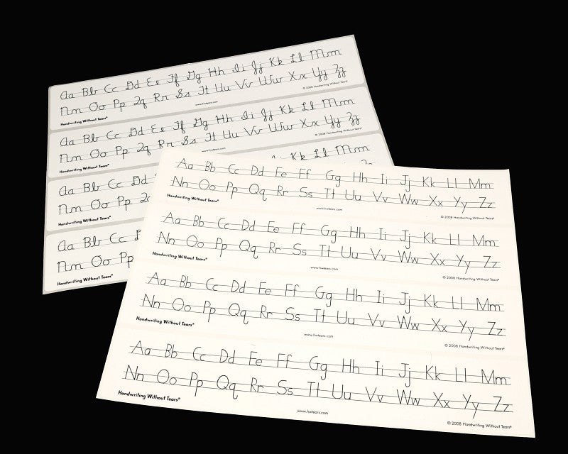 Alphabet Desk Strips - Cursive - Handwriting Without Tears Programme ...