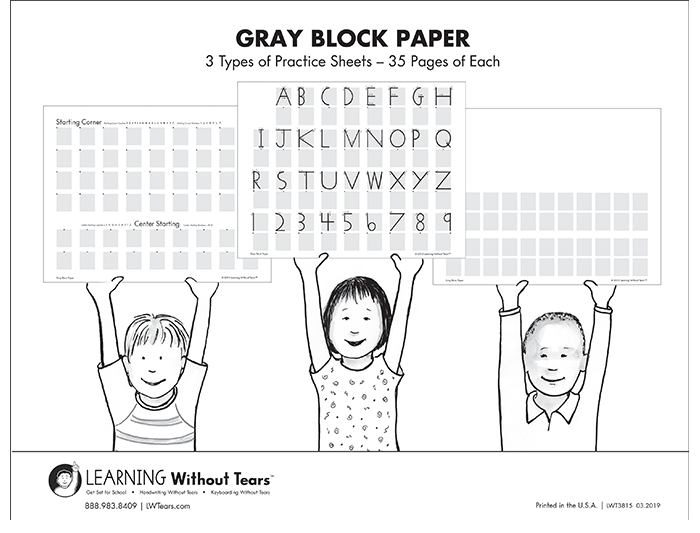 Paper: Grey Block Paper - Kindergarten & Grade 1 - Handwriting Without ...