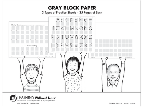 Paper: Grey Block Paper - Kindergarten & Grade 1 - Handwriting Without ...