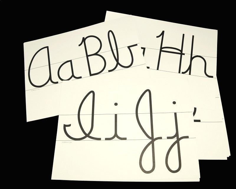 Wall Cards - Cursive - Handwriting Without Tears Programme — Thinking Toys